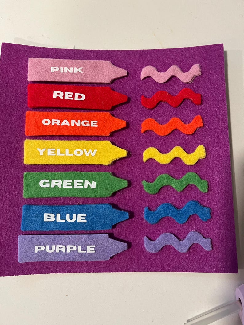 Crayon Color Busy Book Pattern, Felt Quiet Book (digital Download) - Etsy