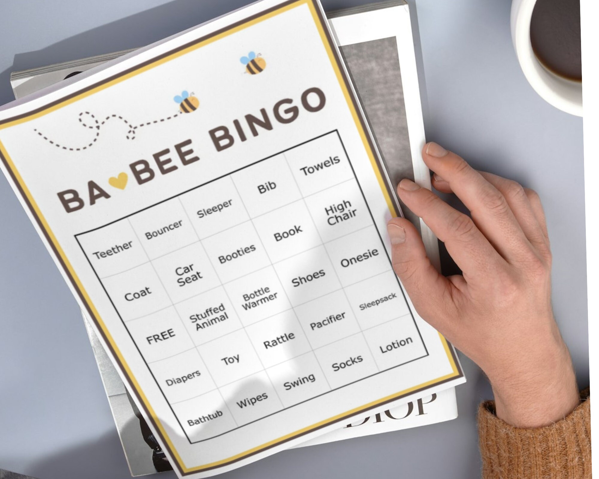 Bee Themed Baby Shower Bingo Cards set of 50 - Etsy