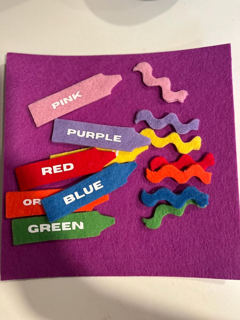 Crayon Color Busy Book Pattern, Felt Quiet Book (digital Download) - Etsy