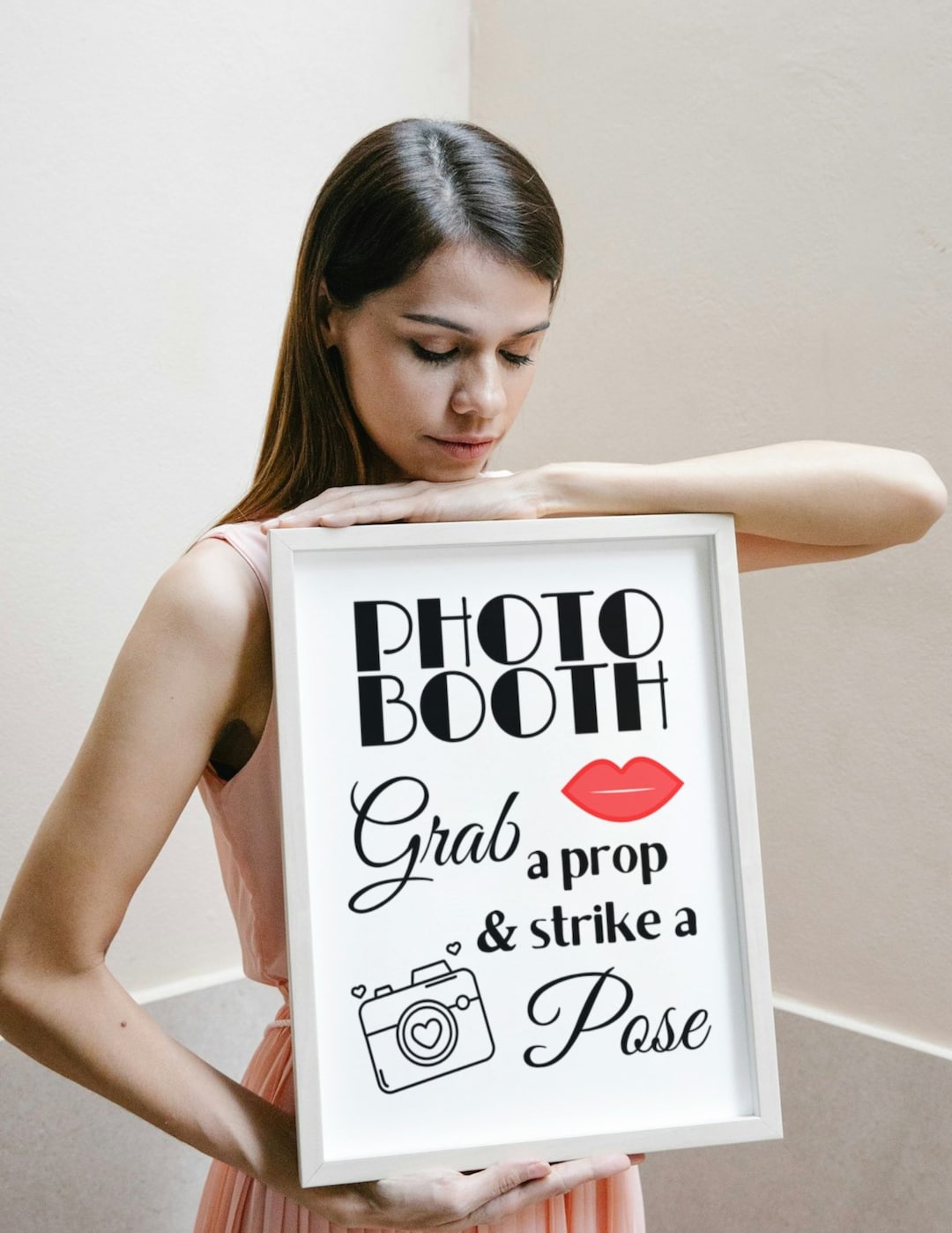 Photo Booth Sign, Grab a Prop & Strike a Pose, Wedding Sign, Printable ...