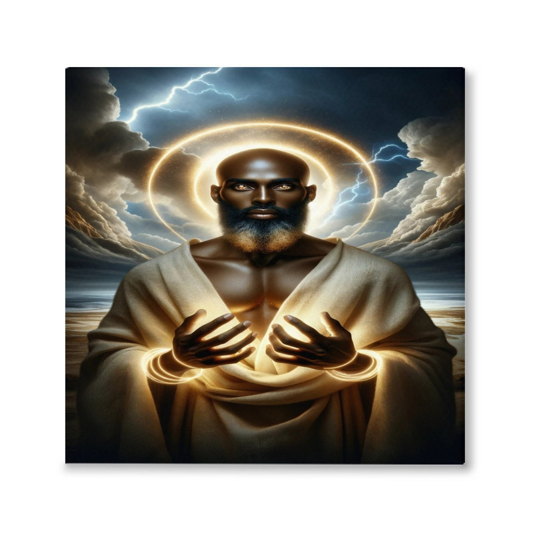 Lighting Man 2, African American Man Canvas, Wall Art, Custom Art Work ...