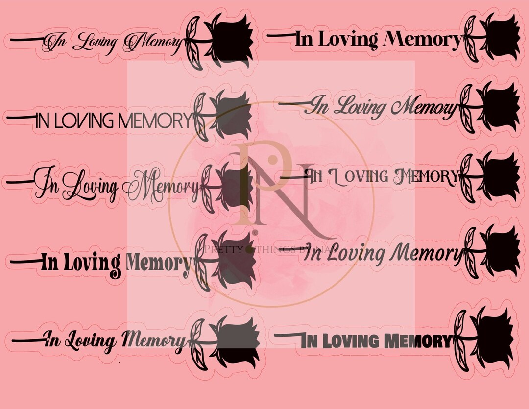 In Loving Memory Rose Template Digital Download 10 Rose SVG - Etsy