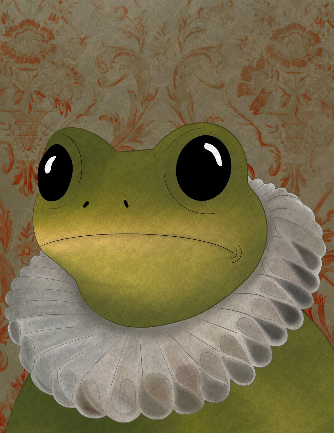 Fancy Frog Renaissance Painting - Etsy