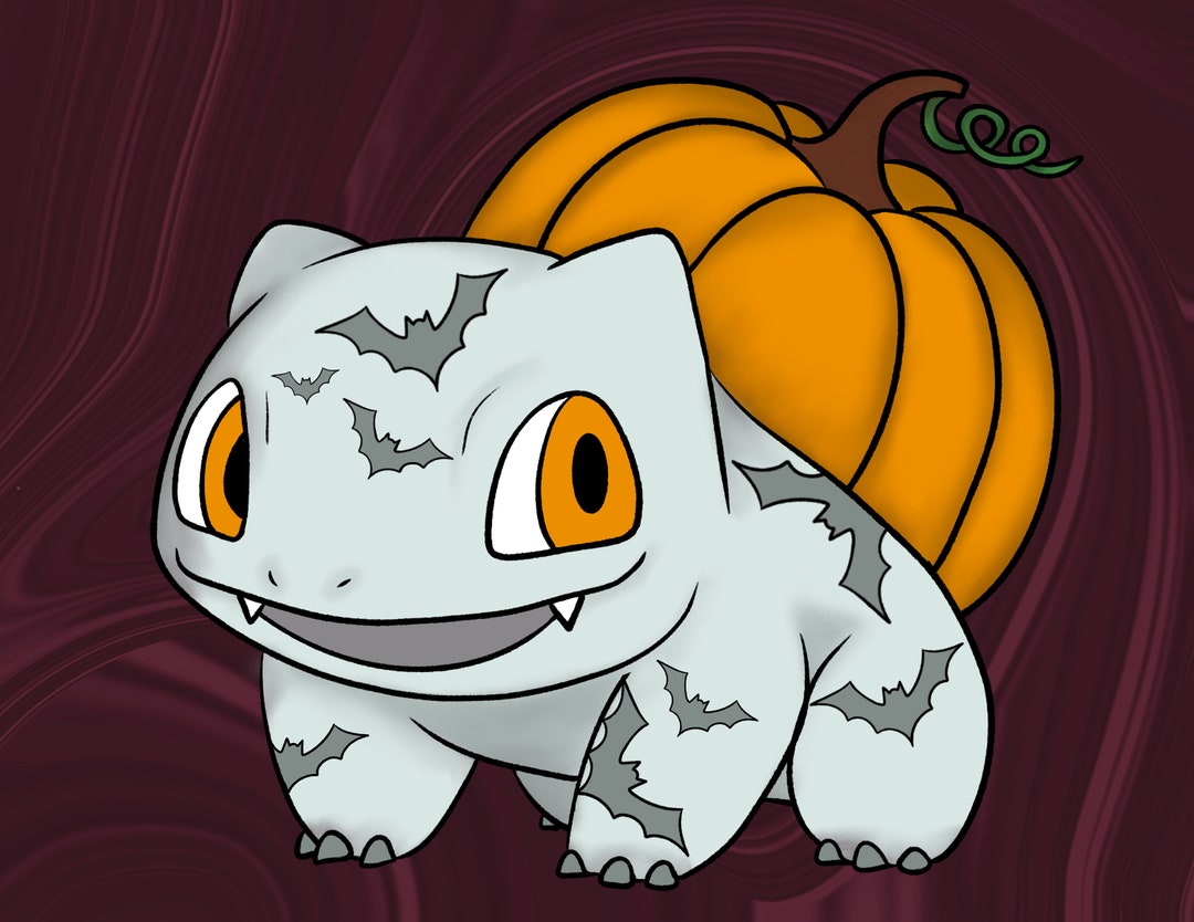 Spooky Halloween Bulbasaur - Etsy