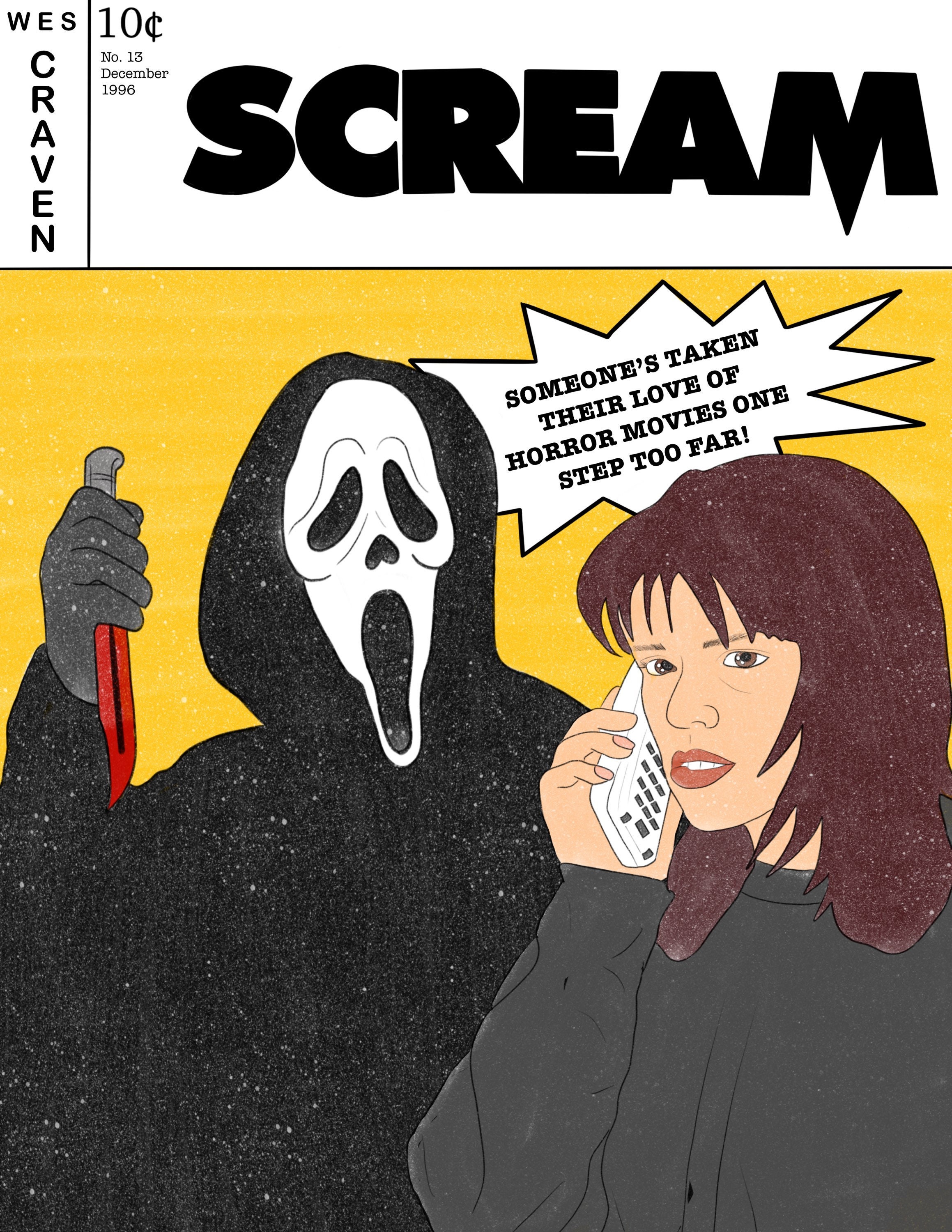 Scream Comic Book Cover Style Poster - Etsy