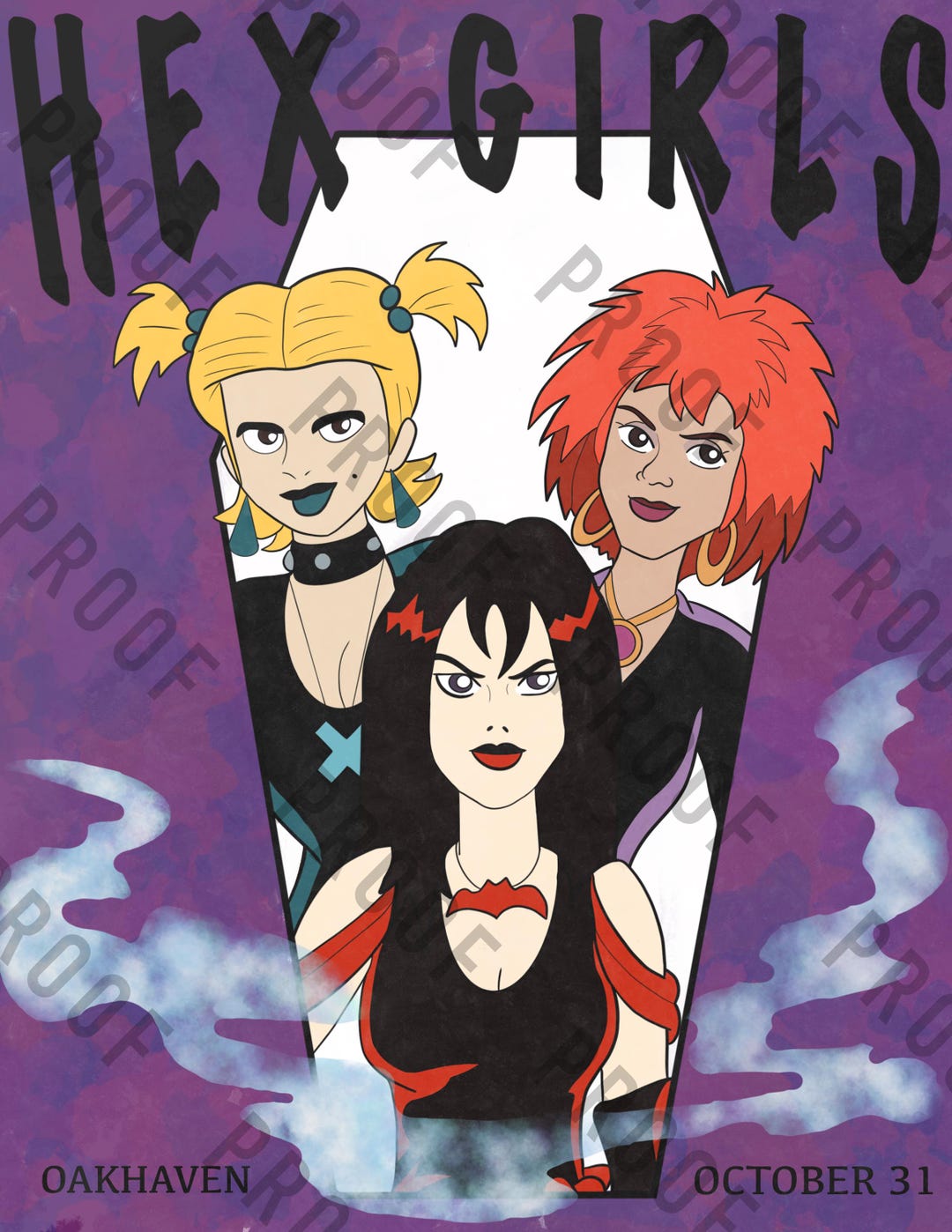 Hex Girls Concert Poster DIGITAL DOWNLOAD Version 2, Scooby Doo, Witch ...