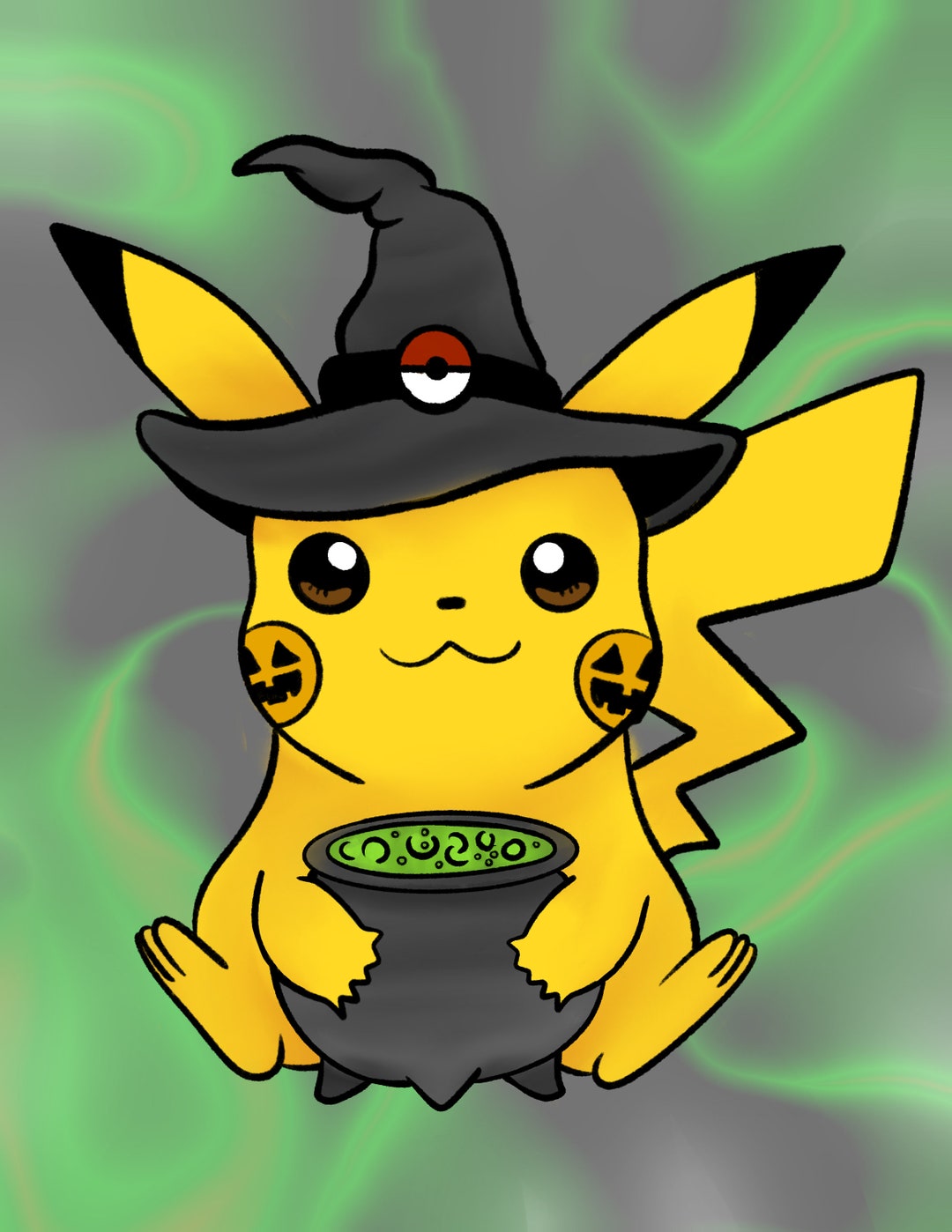 Spooky Halloween Pikachu - Etsy