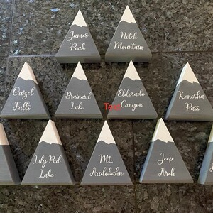 Wooden Mountains | Centerpieces | 3 Peak | Rustic Table Numbers ...