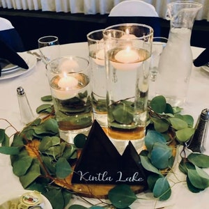 Wooden Mountains | Centerpieces | 3 Peak | Rustic Table Numbers ...