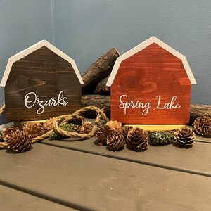 Wooden Barns Centerpieces Wedding Table Numbers Barn Table Number Barn ...