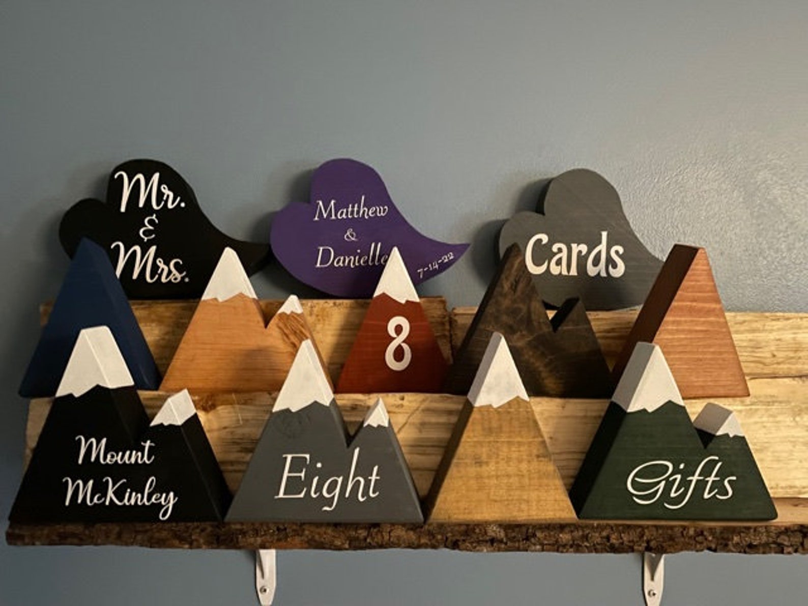 Wooden Mountains Centerpieces 3 Peak Rustic Wedding - Etsy