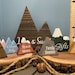 Wooden Mountains | Centerpieces | 3 Peak | Rustic Table Numbers ...