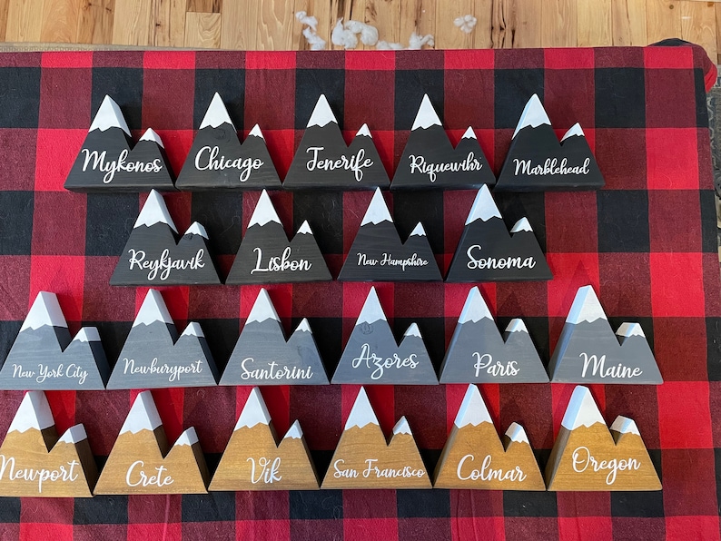 Wooden Mountains Centerpieces 3 Peak Rustic Wedding - Etsy