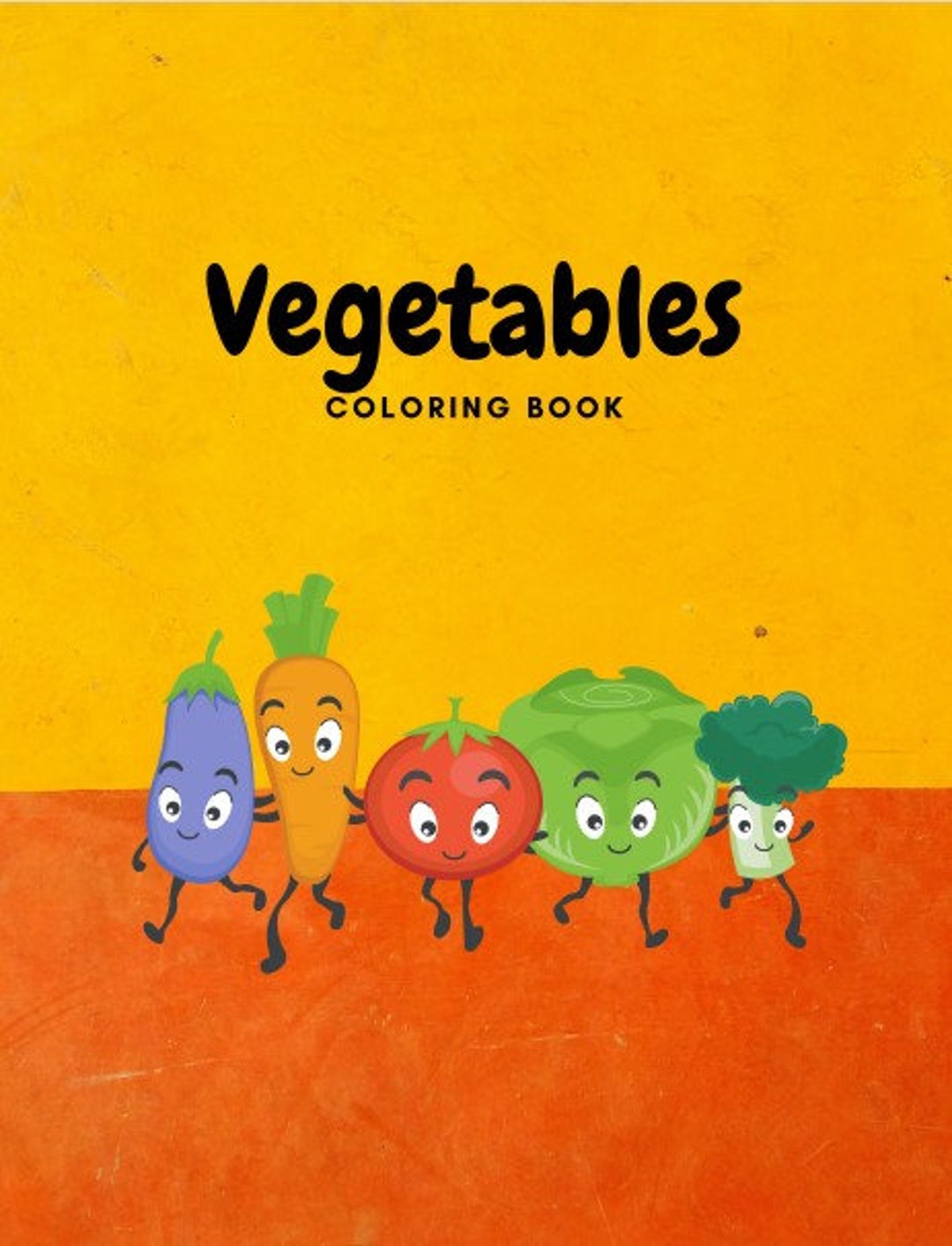Vegetable Coloring Book - Etsy