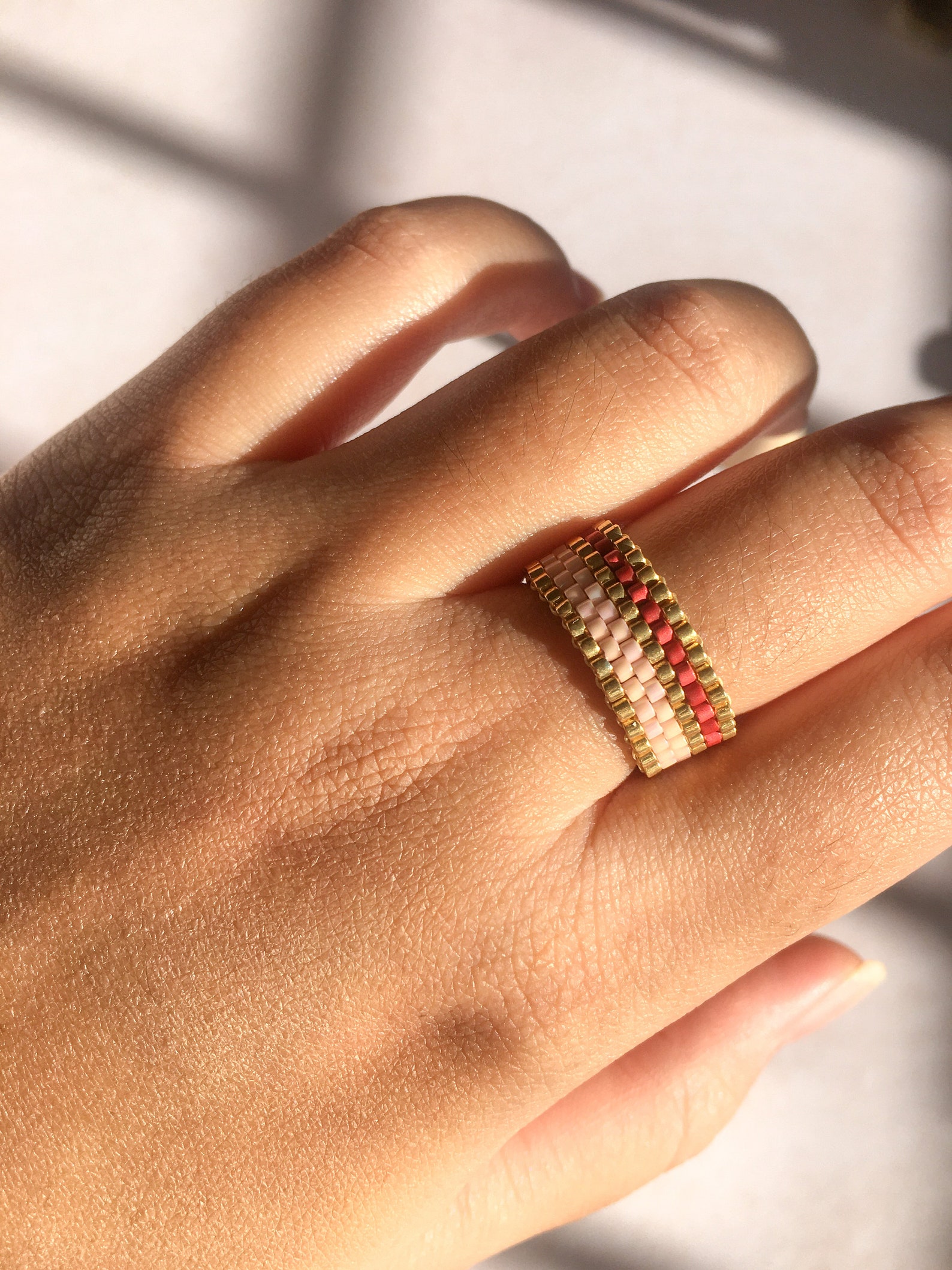 METIS RING - Miyuki Ring, Peyote Ring, Miyuki Jewelry, Beads Ring ...