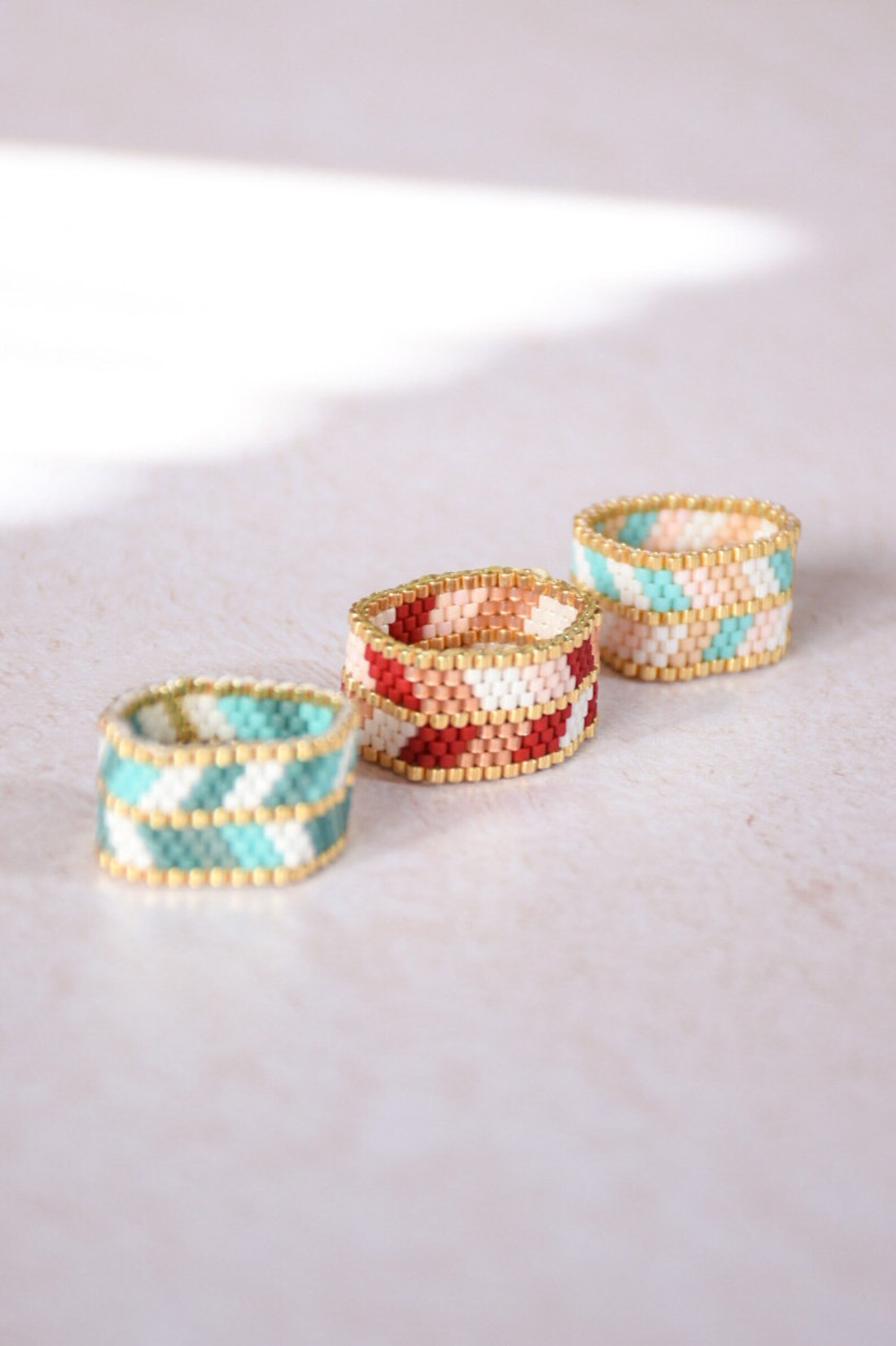 FEME RING - Miyuki Ring, Peyote Ring, Miyuki Jewelry, Beaded Ring, Handmade Women's Ring, Gift ...