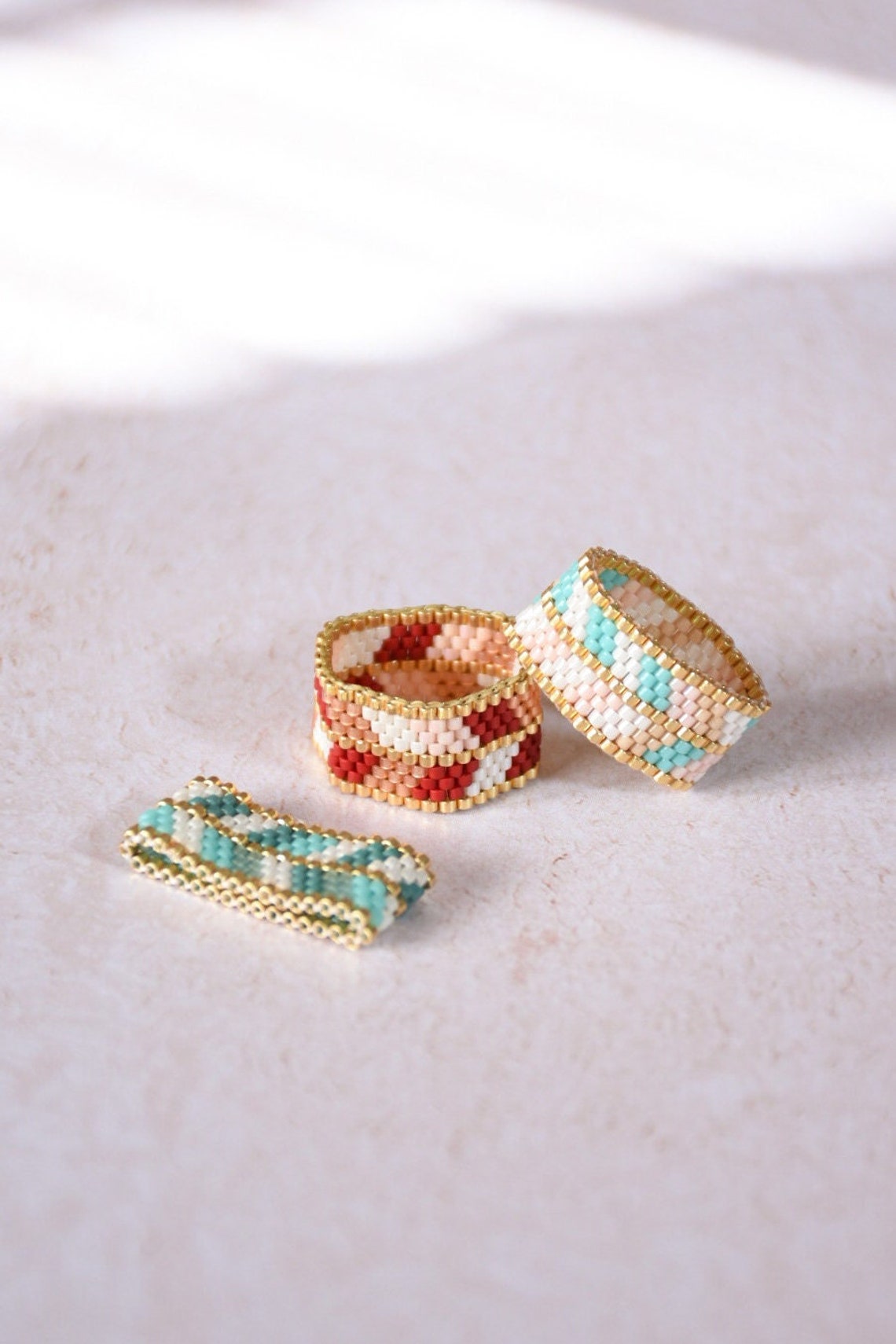 FEME RING Miyuki Ring, Peyote Ring, Miyuki Jewelry, Beaded Ring ...