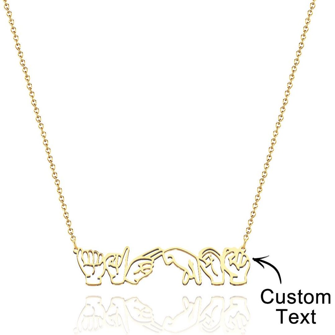Personalized American Sign Language Necklace Gift for Hearing ...