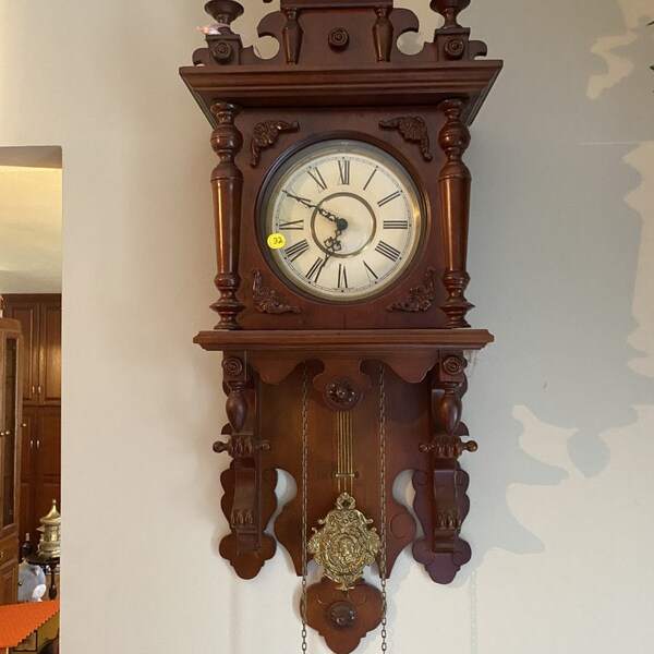 Antique Wall Clock German - Etsy