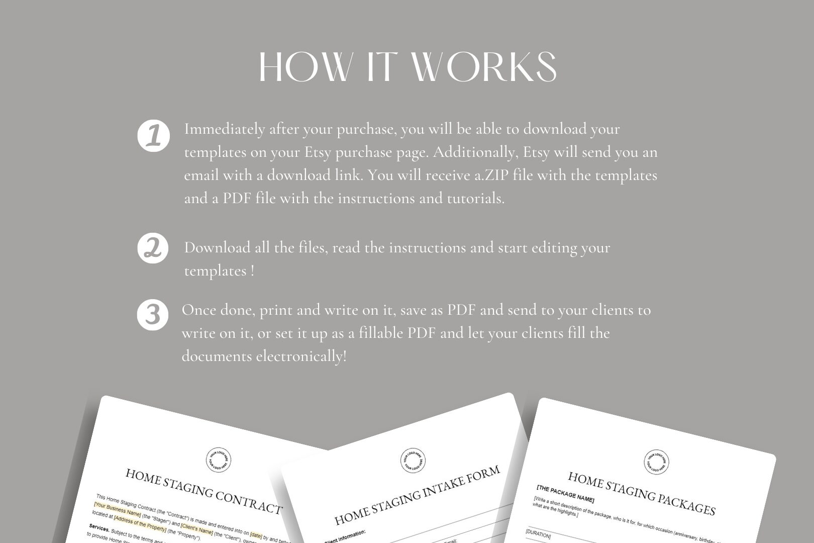 Editable Home Staging Business Templates Bundle, Real Estate Home ...