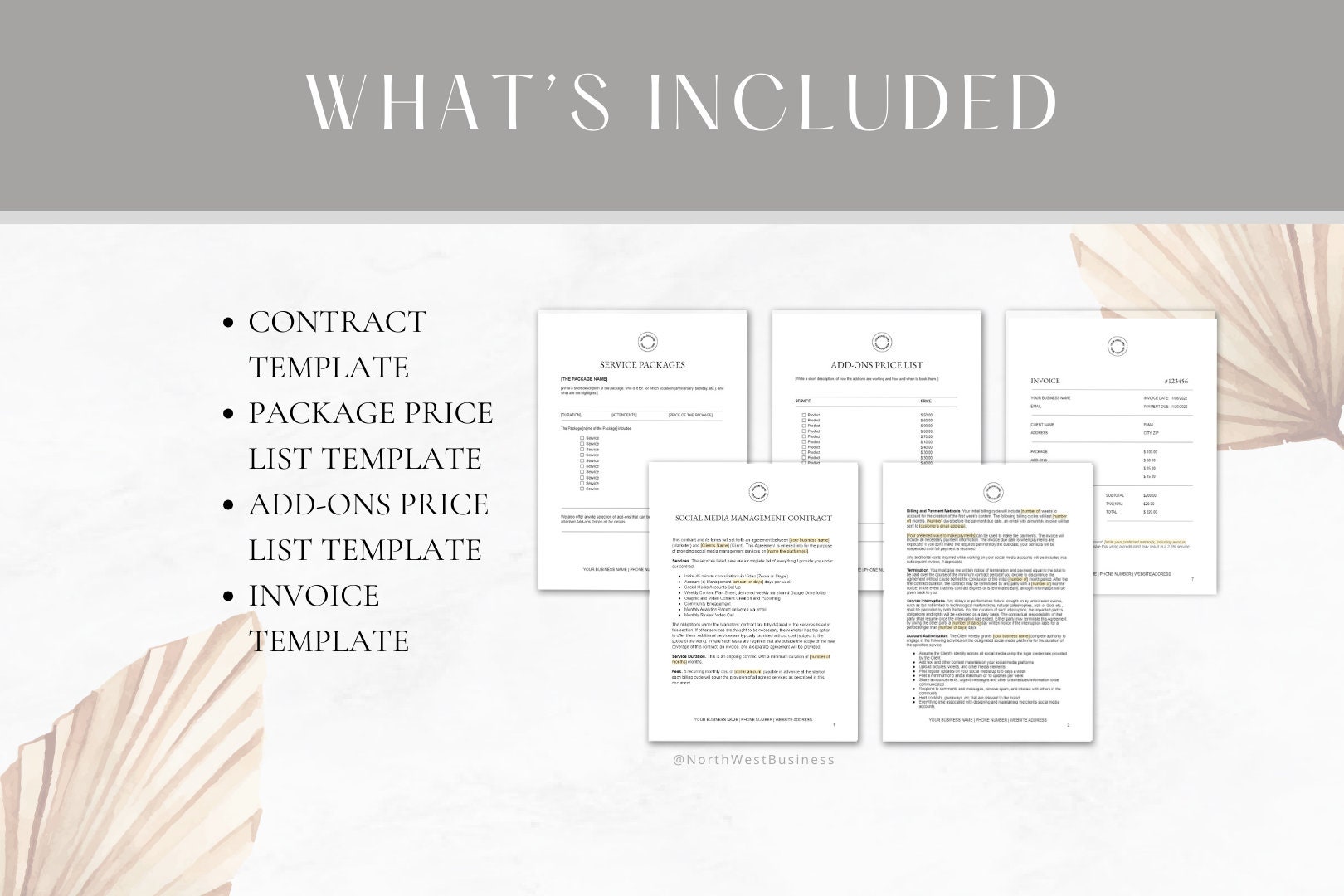Editable Social Media Manager Contract Template, Freelance Social Media ...