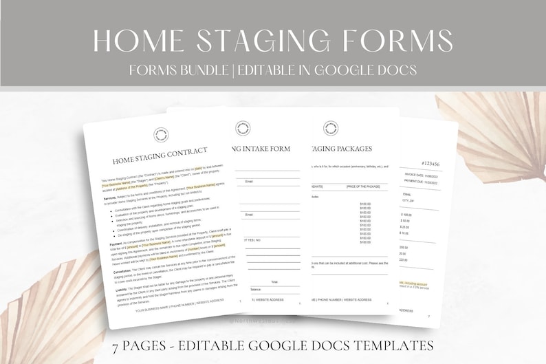 Editable Home Staging Business Templates Bundle, Real Estate Home ...
