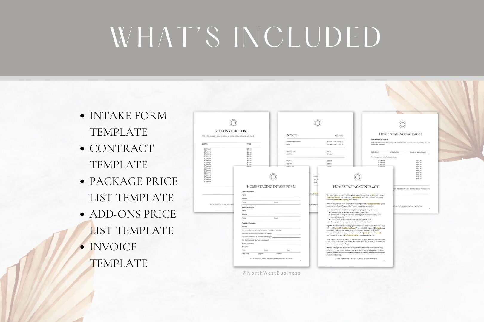 Editable Home Staging Business Templates Bundle, Real Estate Home ...