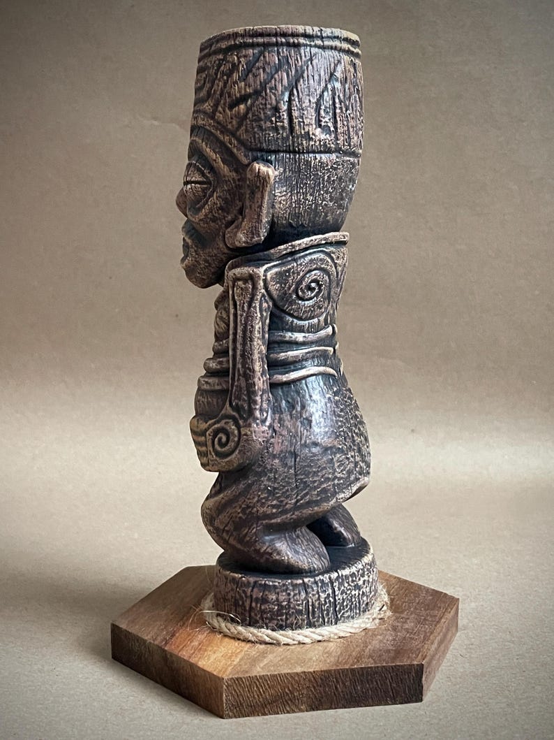 Warding Idol of Protection – Hand-painted Tribal Resin Sculpture - Etsy