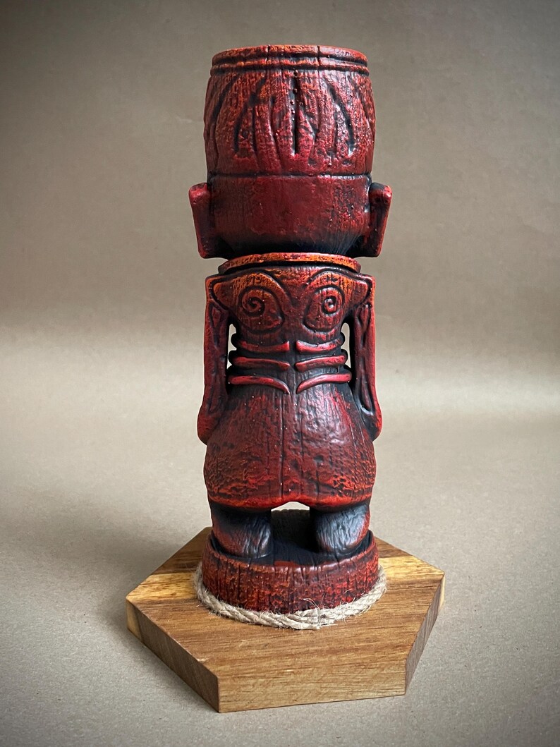 Warding Idol of Protection – Hand-painted Tribal Resin Sculpture - Etsy
