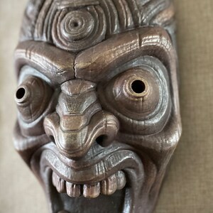 Kalu the Soulless Magic Man. 17 Inch Tiki Mask Wood Faux Finish - Etsy