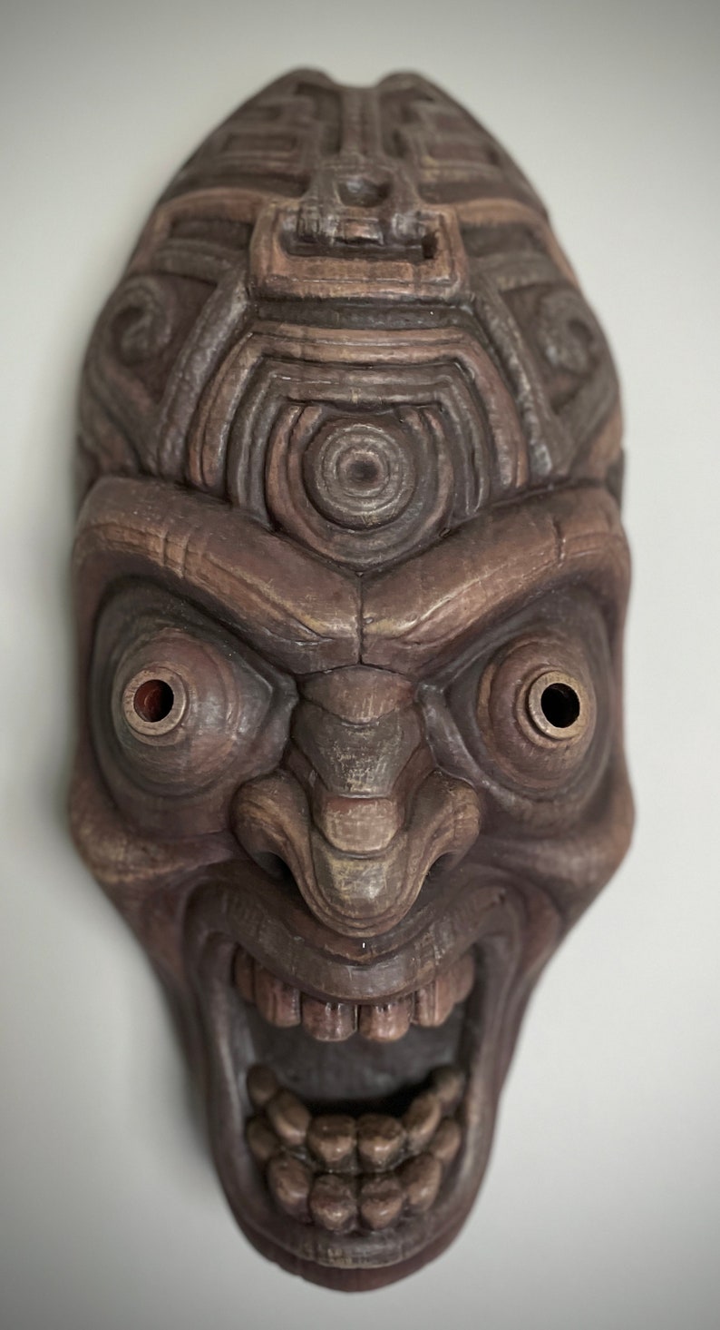 Kalu the Soulless Magic Man. 17 Inch Tiki Mask Wood Faux - Etsy