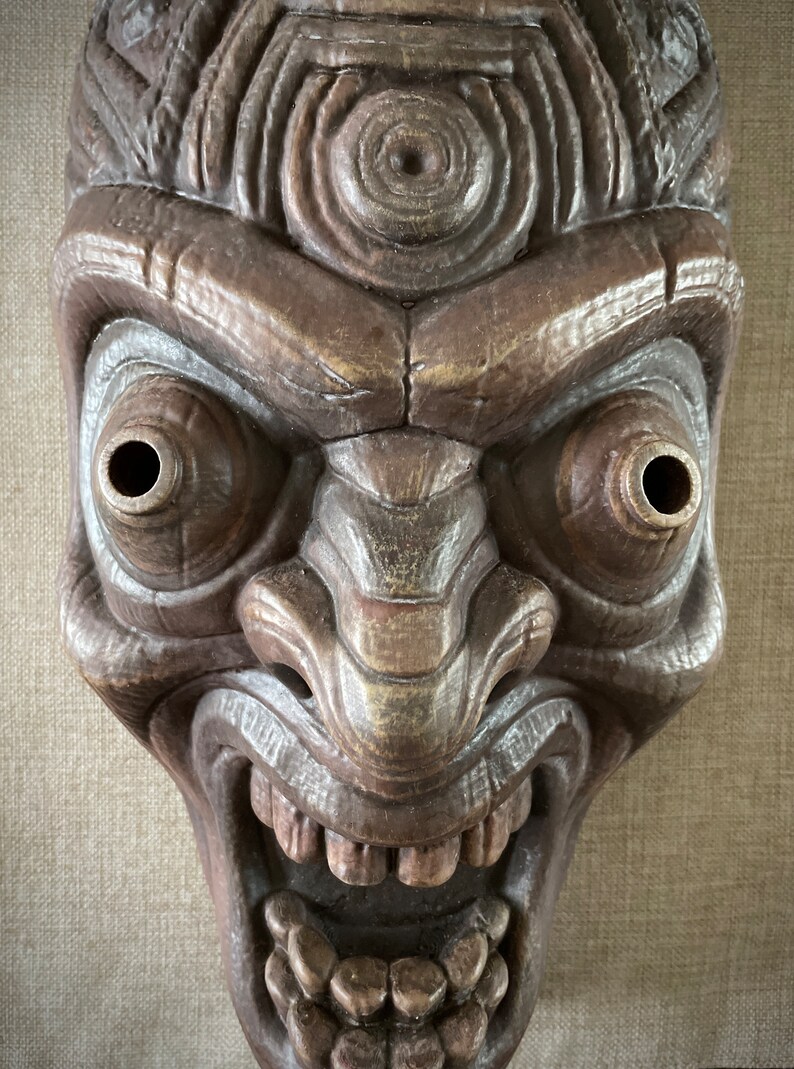 Kalu the Soulless Magic Man. 17 Inch Tiki Mask Wood Faux - Etsy