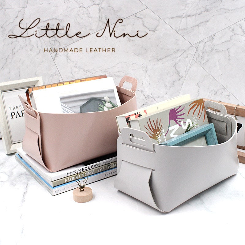 Large Leather Box Organiser, Multi-functional Home Decor Leather - Etsy