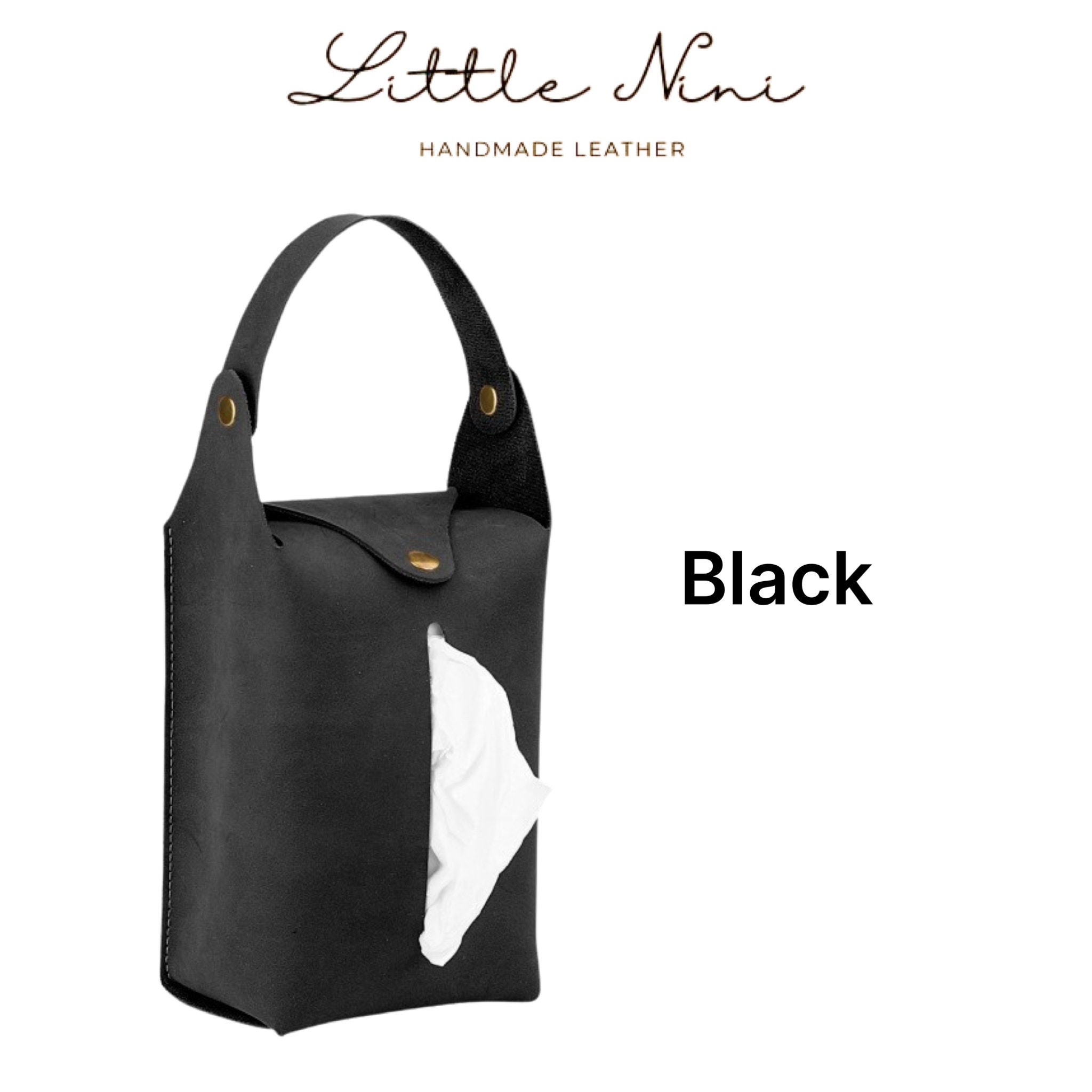 Hangable Leather Tissue Box Cover. Tissue Holder. Full Grain Leather ...