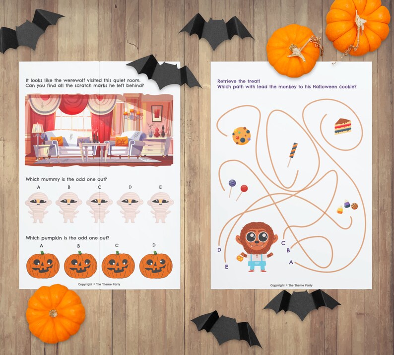 Halloween Fun and Colorful Activity Pages - Etsy