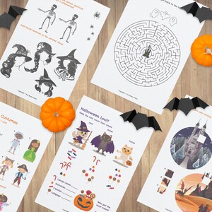 Halloween Fun and Colorful Activity Pages - Etsy