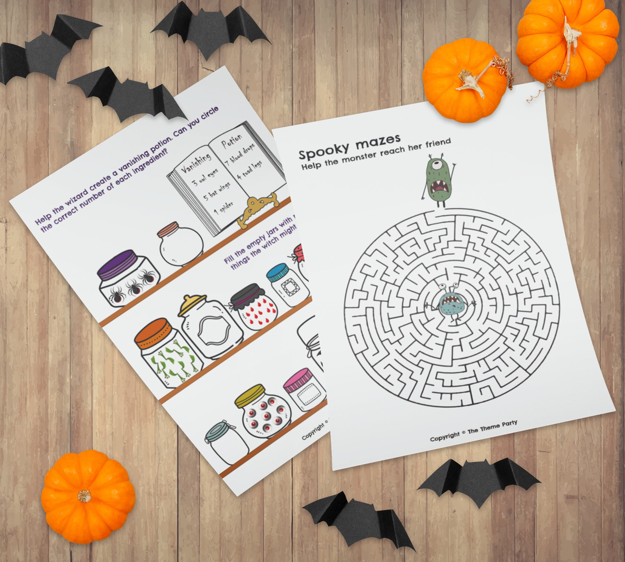 Halloween Fun and Colorful Activity Pages - Etsy