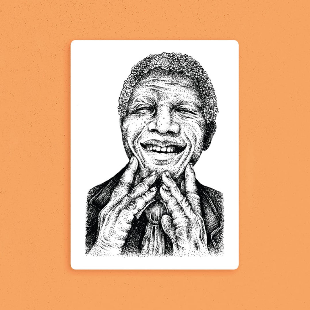 South African Inspired Post Card | Mandela (tata Madiba) | Double Sided ...