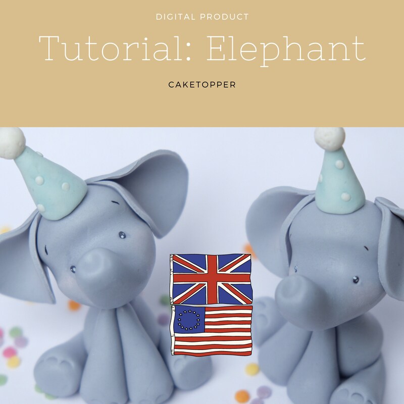 Fondant Elephant - Etsy