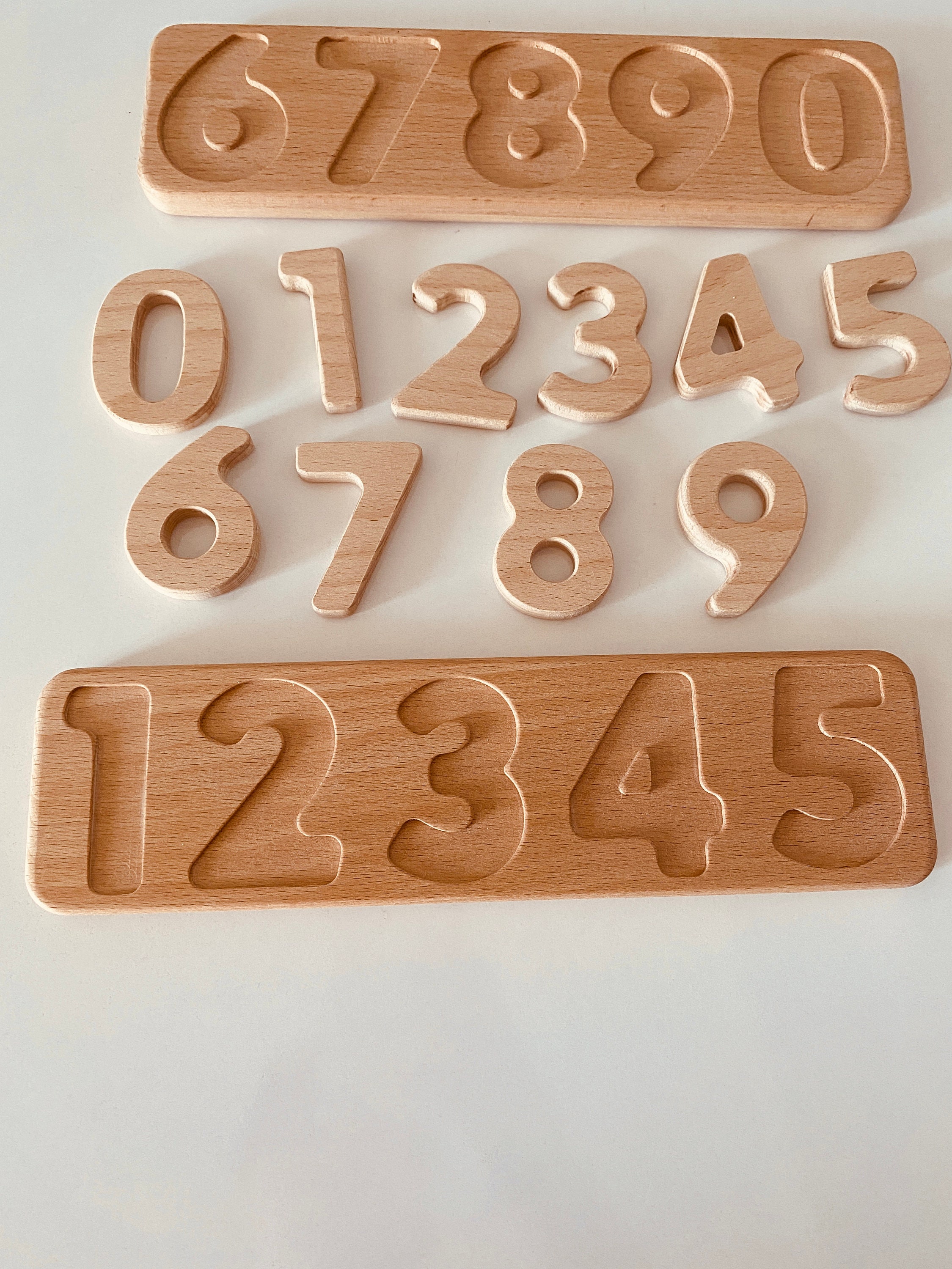 Wooden Number Puzzle, Wooden Numbers, Natural Wooden Puzzle Number ...