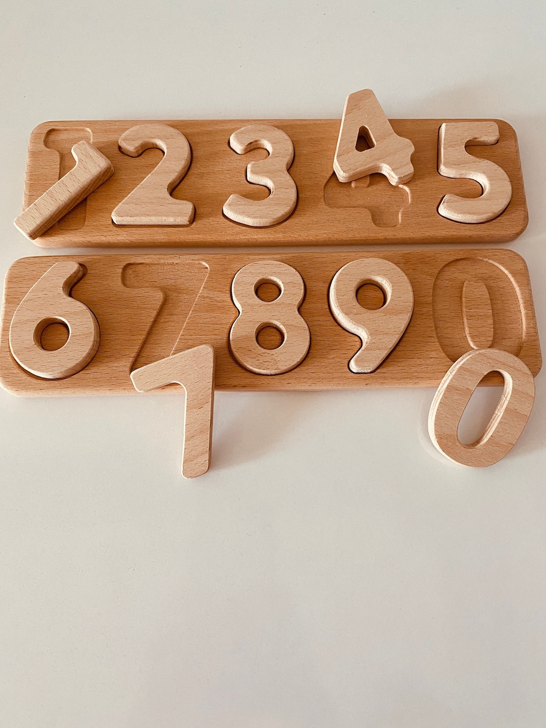 Wooden Number Puzzle, Wooden Numbers, Natural Wooden Puzzle Number ...