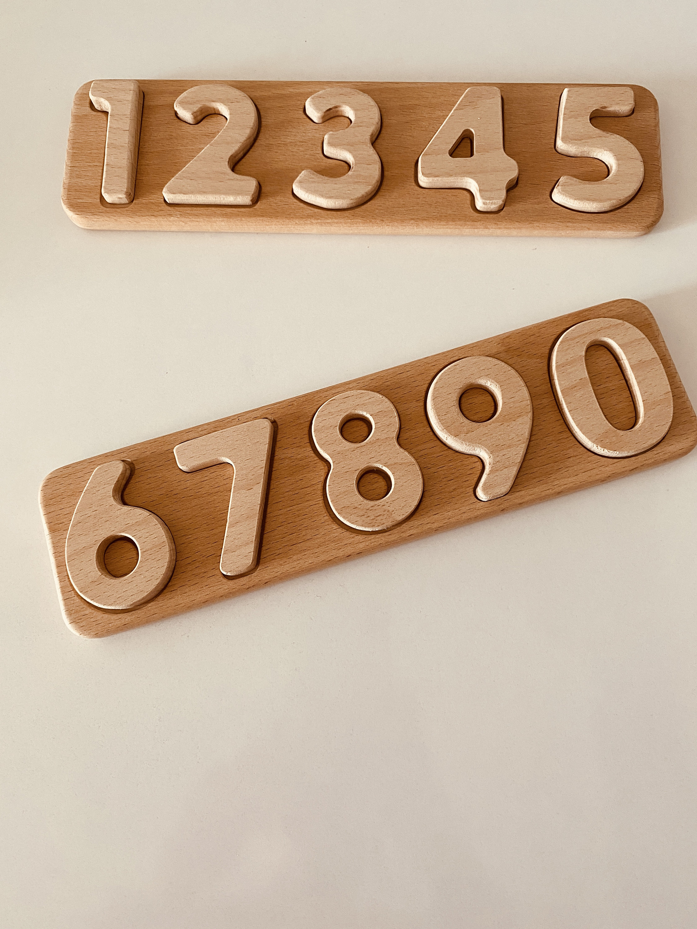 Wooden Number Puzzle, Wooden Numbers, Natural Wooden Puzzle Number ...