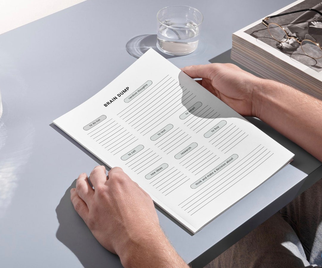 Printable Brain Dump To-do List Digital Download Minimalist Planner - Etsy