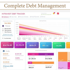 Debt Tracker & Dashboard dynamic Dashboard, Payment Tracking ...