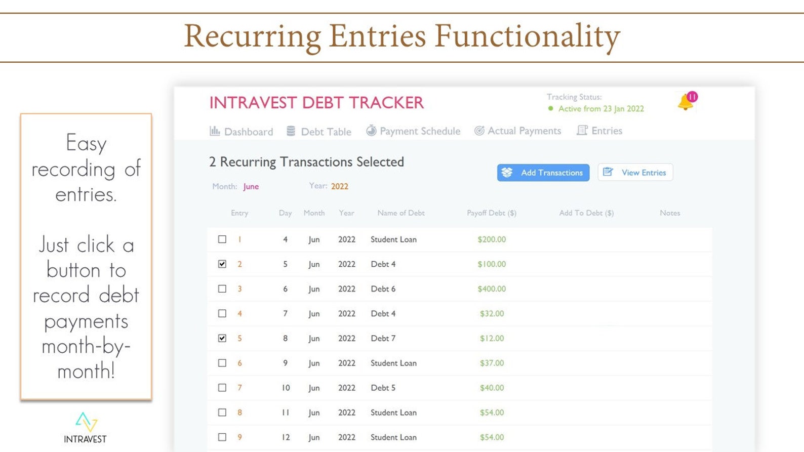 Debt Tracker & Dashboard dynamic Dashboard, Payment Tracking ...