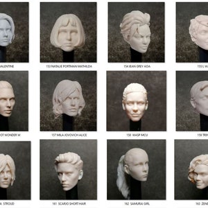 FEMALE CUSTOM Casted Miniature HEAD for Action Figures - Etsy