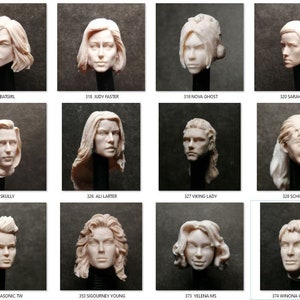 FEMALE CUSTOM Casted Miniature HEAD for Action Figures - Etsy