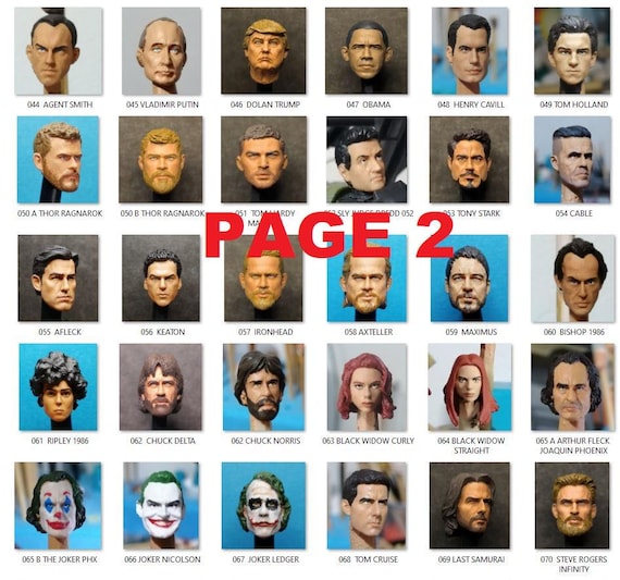 Custom action figure heads store