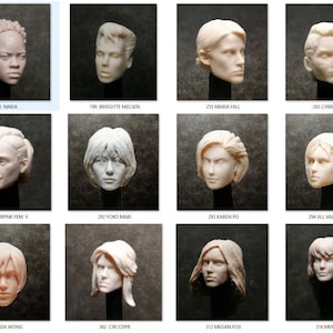 FEMALE CUSTOM Casted Miniature HEAD for Action Figures - Etsy