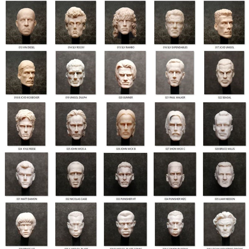 1/18 Scale Heads - Etsy